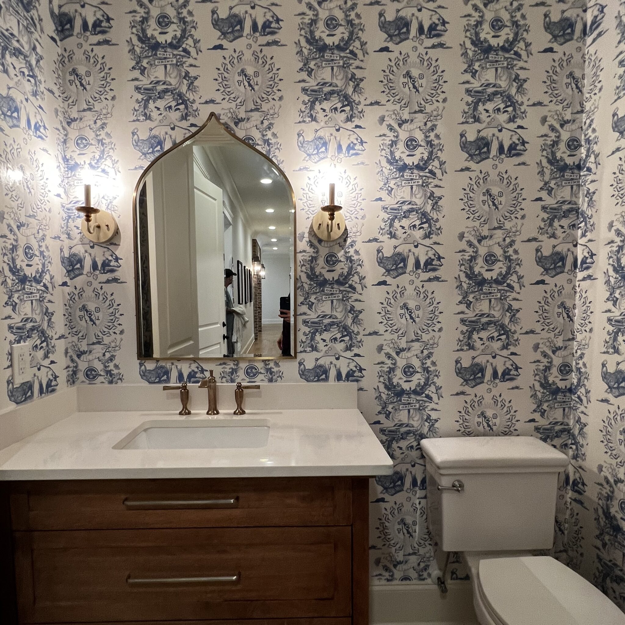 Memphis Toile – Still Life Wallpaper - Spicer Wall-Covering Center ...