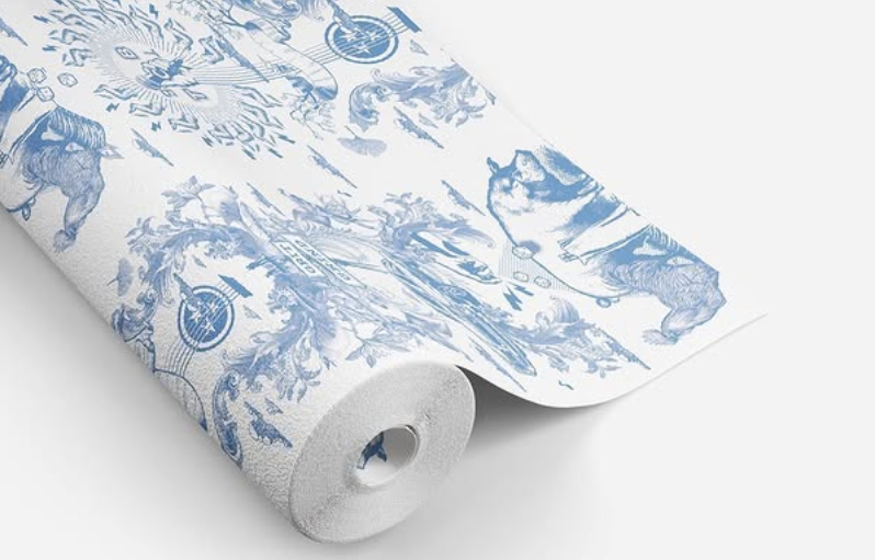 Memphis Toile – Still Life Wallpaper - Spicer Wall-Covering Center ...